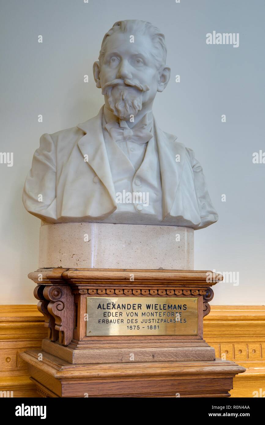 Wien, Justizpalast, Architekt Alexander Wielemans von Monteforte ...