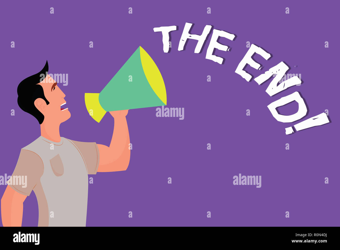 Text sign showing The End. Conceptual photo Final part of play ...