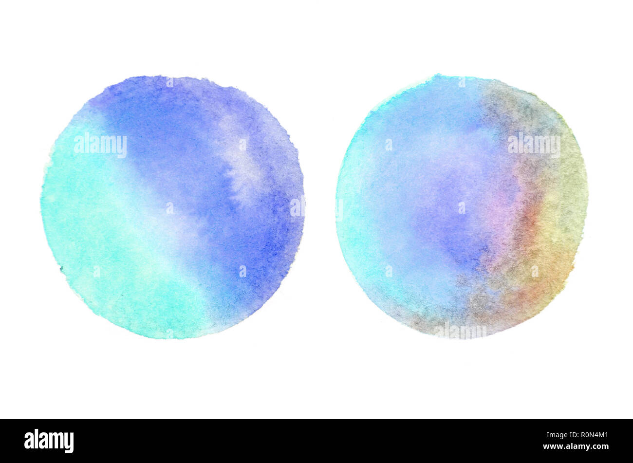 Background image of abstract watercolor spots forming a round shape of ...