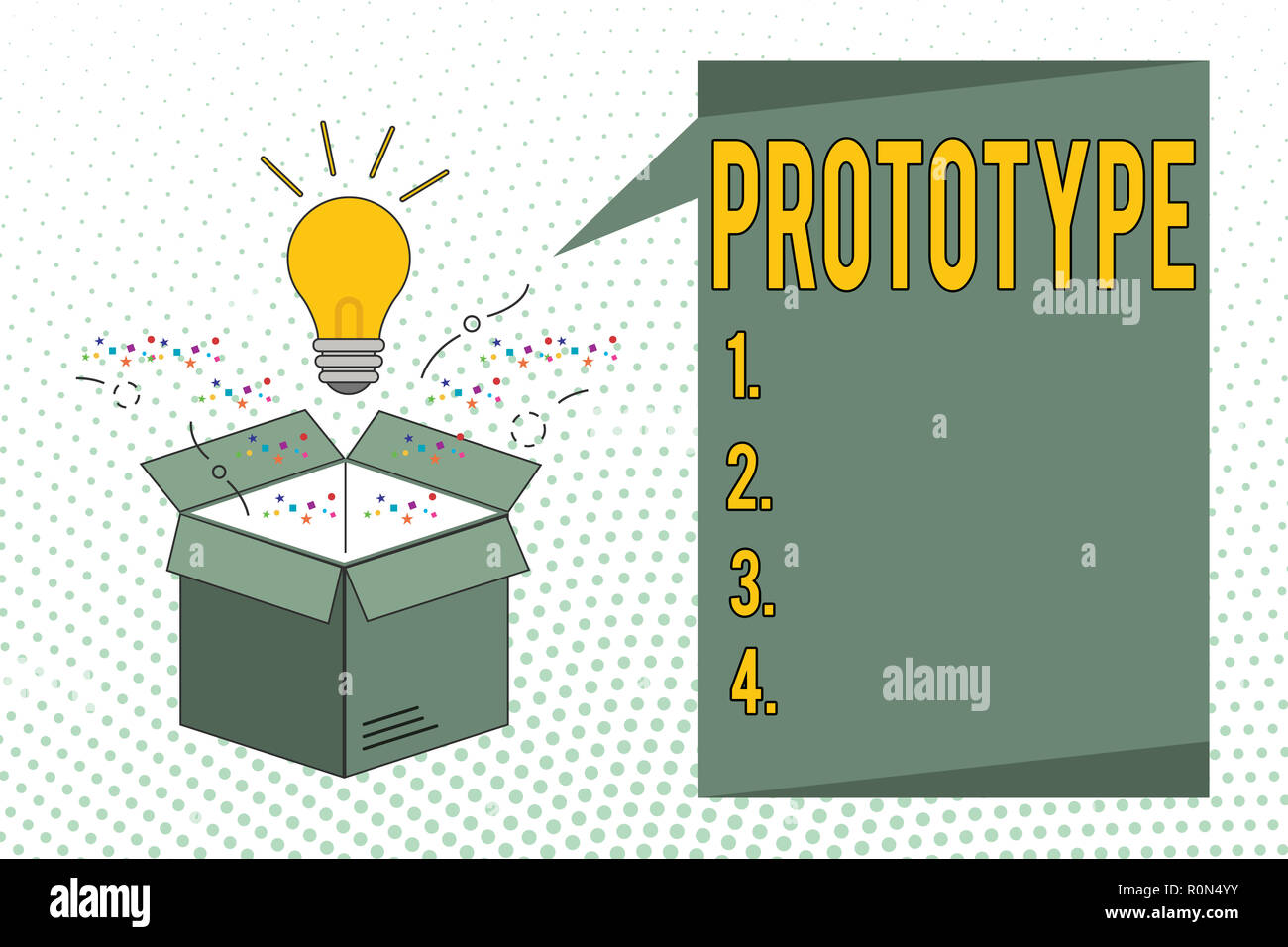 Writing note showing Prototype. Business photo showcasing Preliminary ...