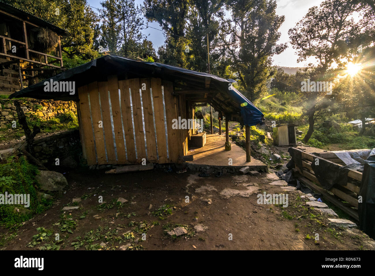 A Traditional Wooden House in Sankri Range, Uttrakhand, India Stock ...