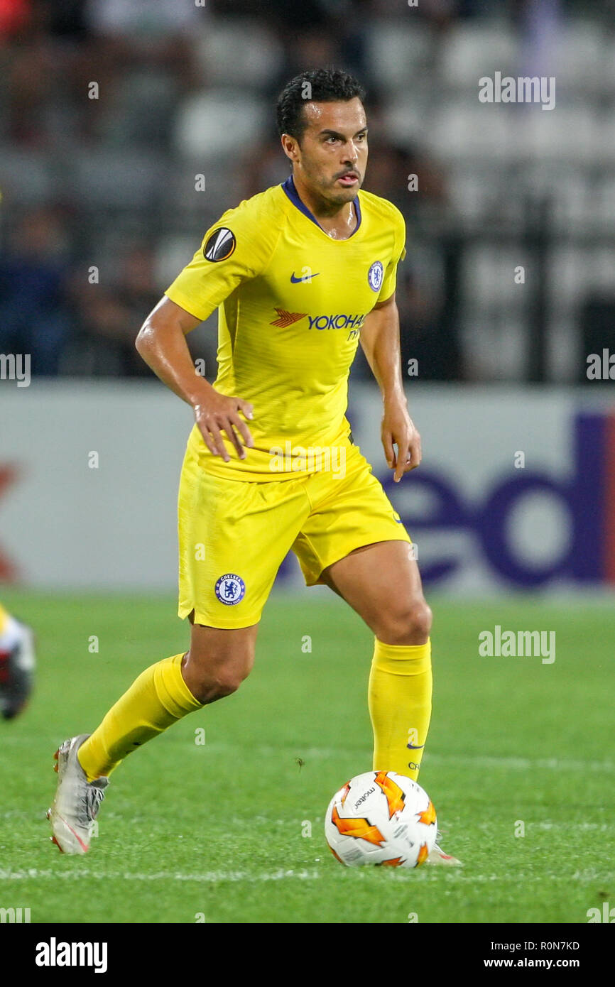 Thessaloniki, Greece - Sept 20, 2018: Player of Chelsea Pedro Rodriguez ...