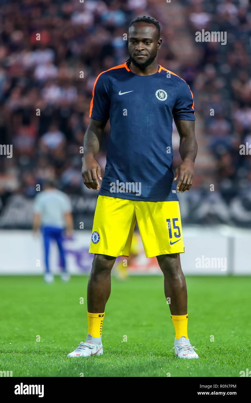 Thessaloniki, Greece - Sept 20, 2018: Player of Chelsea Victor Moses in ...
