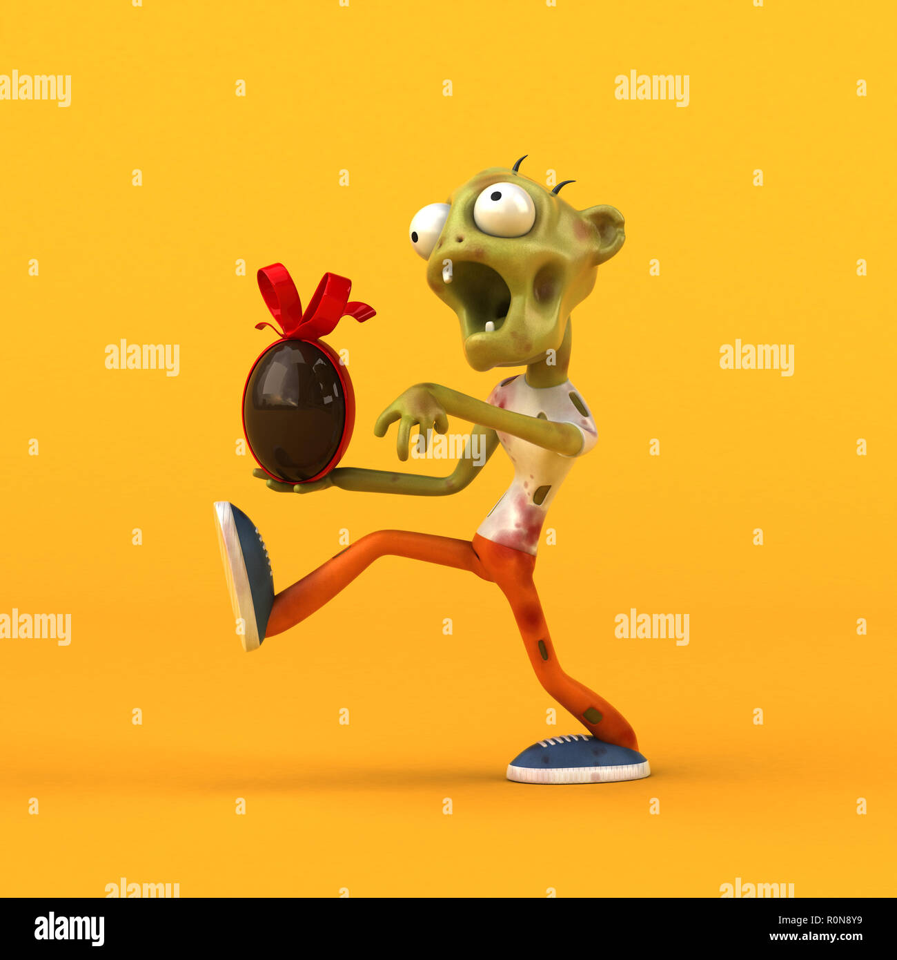Fun zombie - 3D Illustration Stock Photo - Alamy