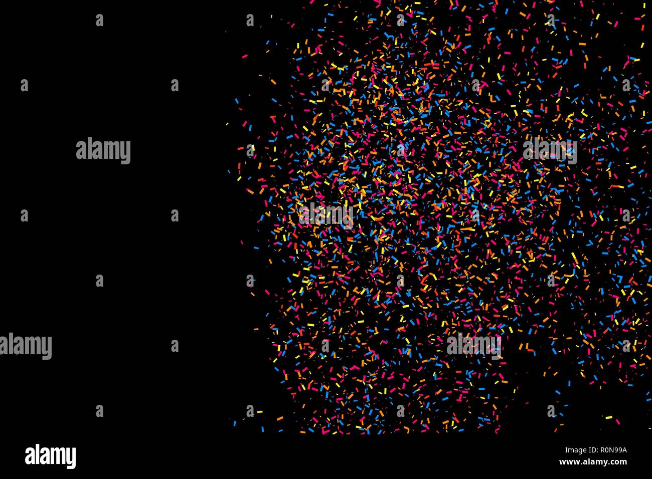 Colorful explosion of confetti. Grainy abstract multicolored texture ...