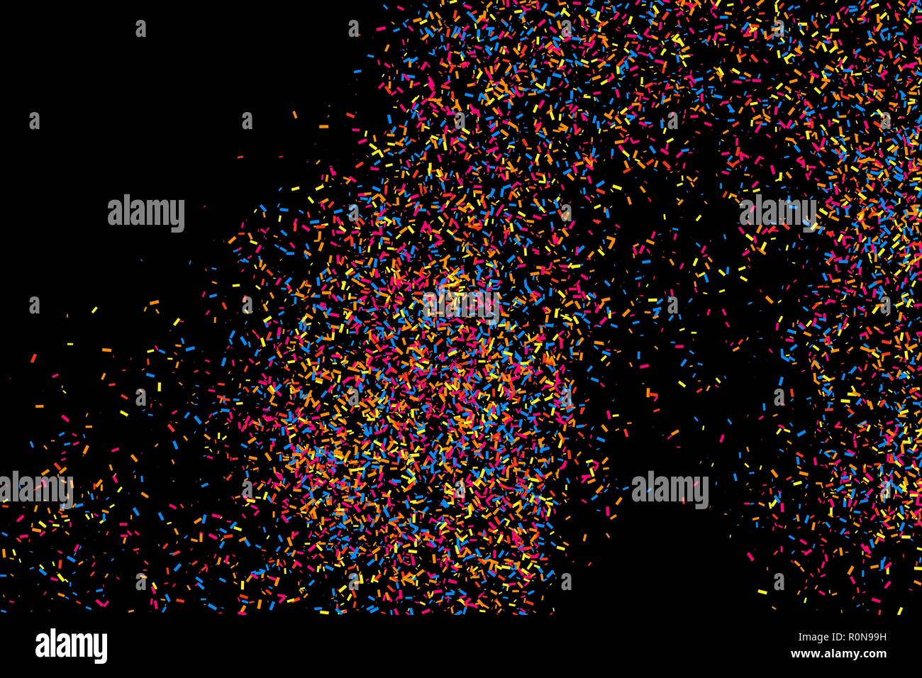Colorful explosion of confetti. Grainy abstract multicolored texture ...