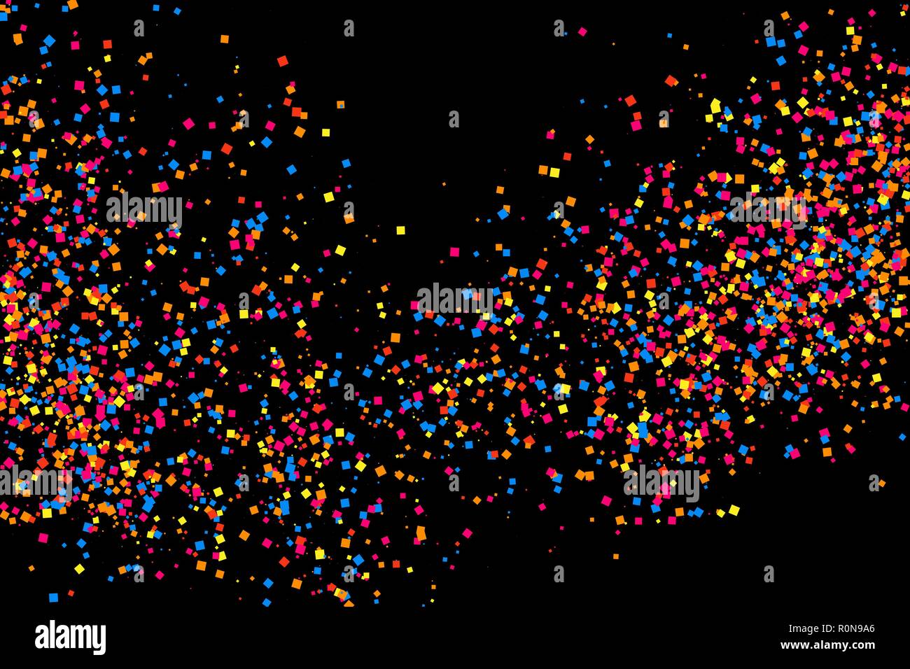 Colorful explosion of confetti. Grainy abstract multicolored texture ...