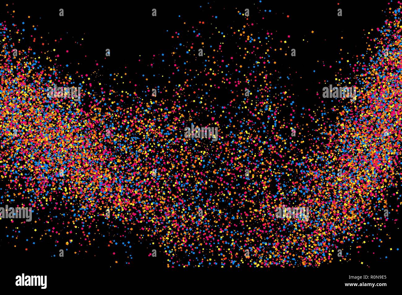 Colorful explosion of confetti. Grainy abstract multicolored texture ...