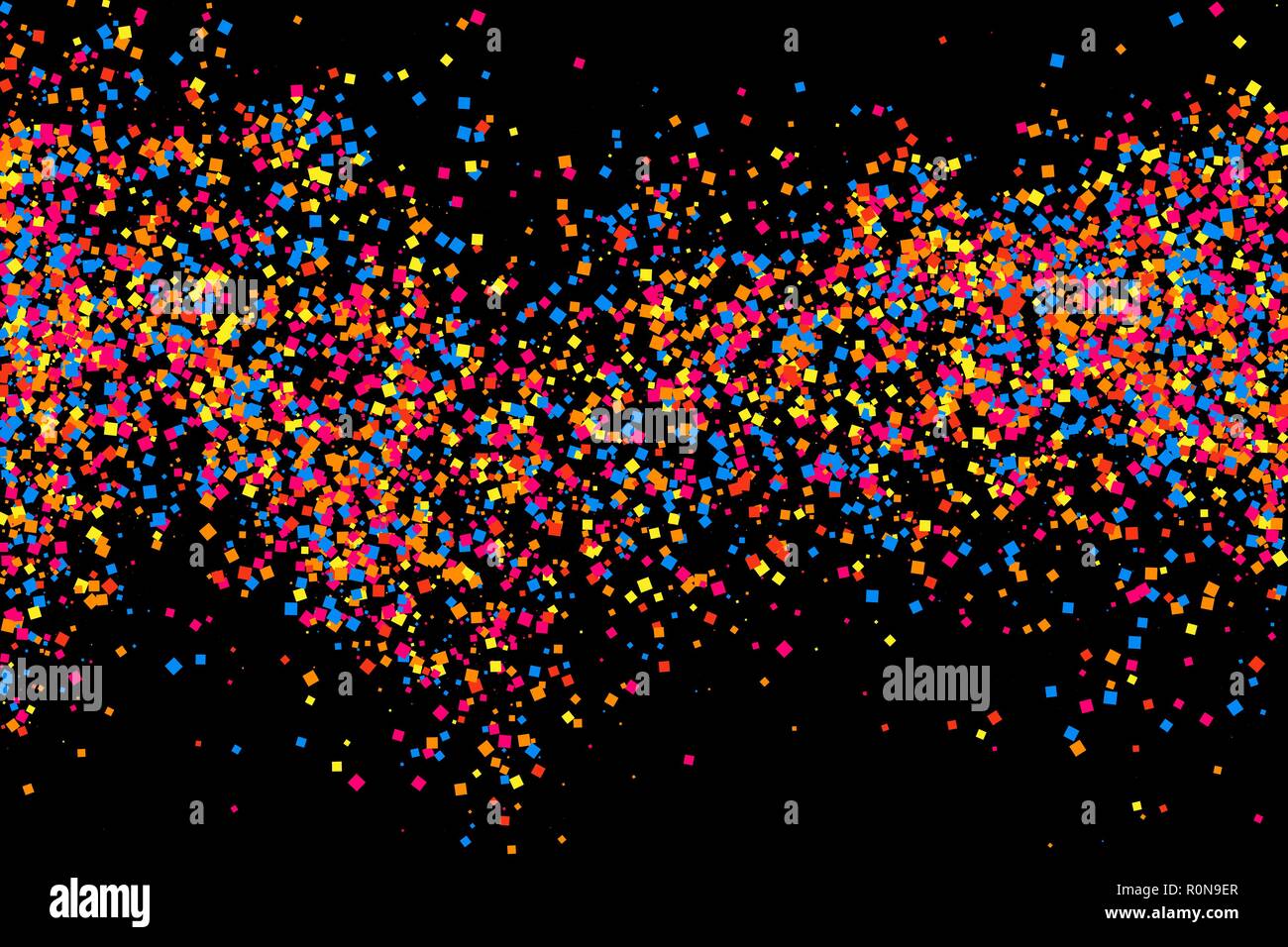 Colorful explosion of confetti. Grainy abstract multicolored texture ...