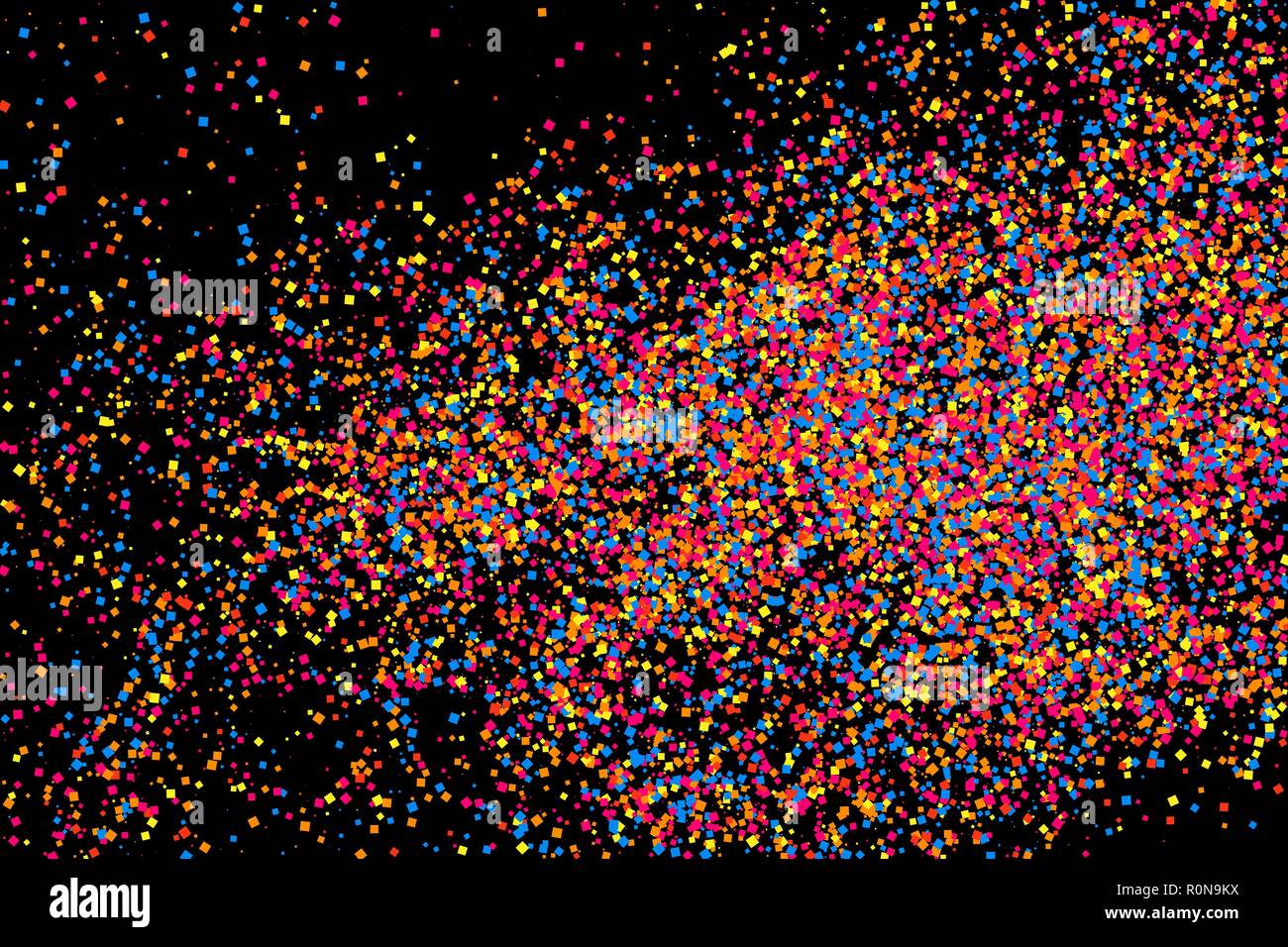 Colorful explosion of confetti. Grainy abstract multicolored texture ...