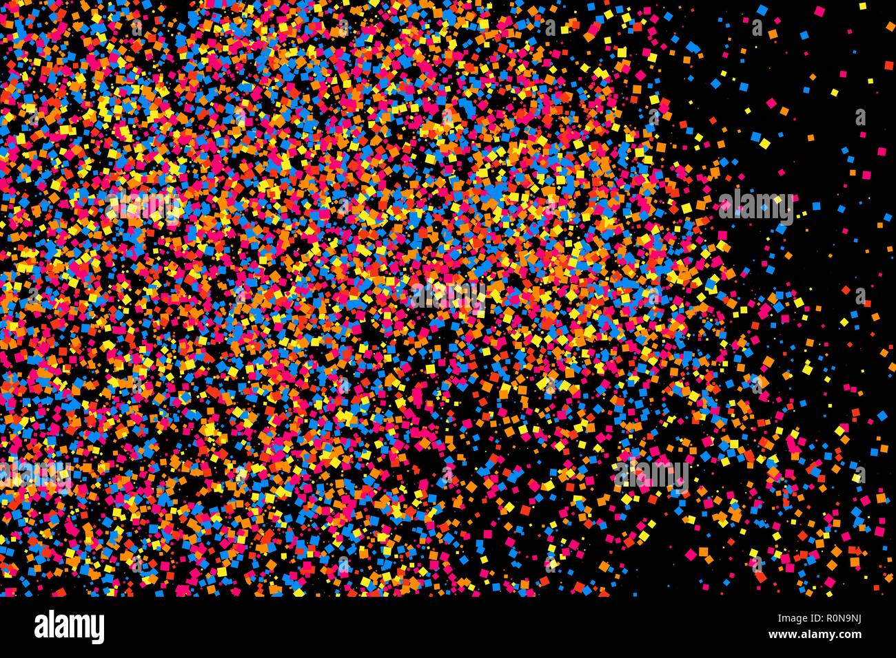 Colorful explosion of confetti. Grainy abstract multicolored texture ...