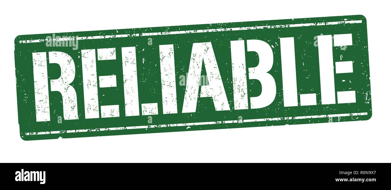 Reliable sign or stamp on white background, vector illustration Stock ...