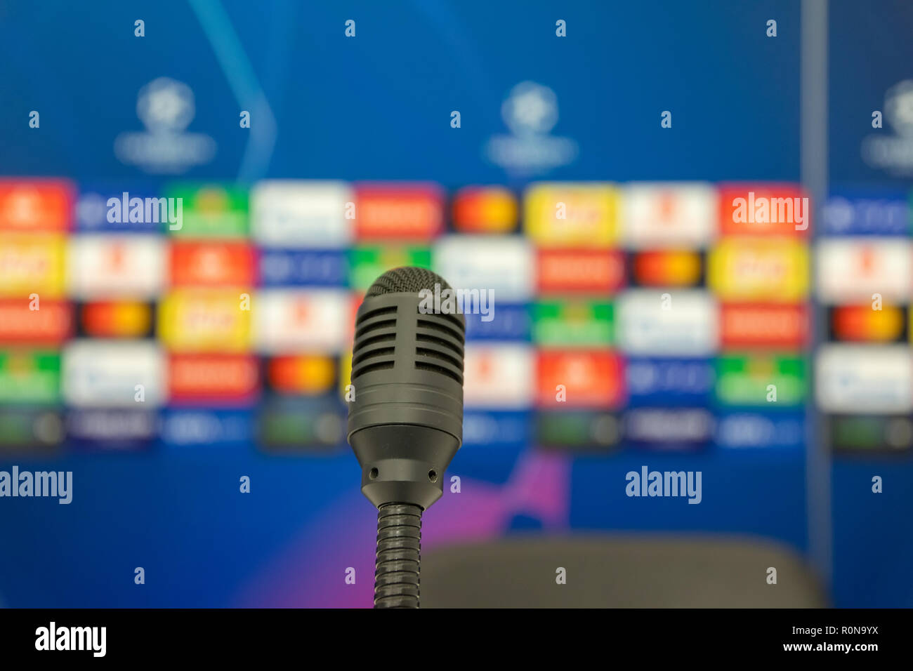 An uefa champions league microphone hi-res stock photography and images ...
