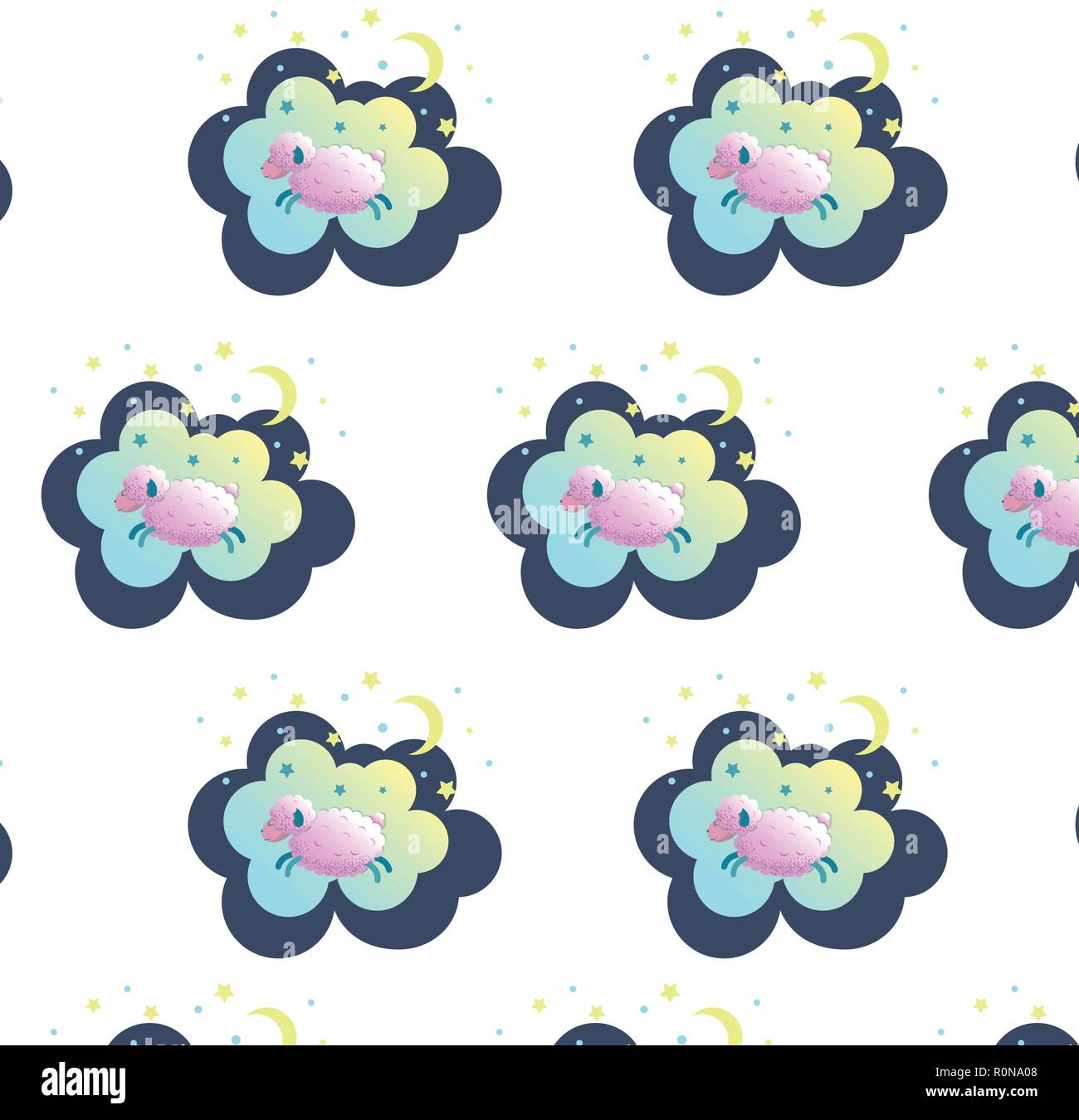 Baby bed sleepless Stock Vector Images - Alamy