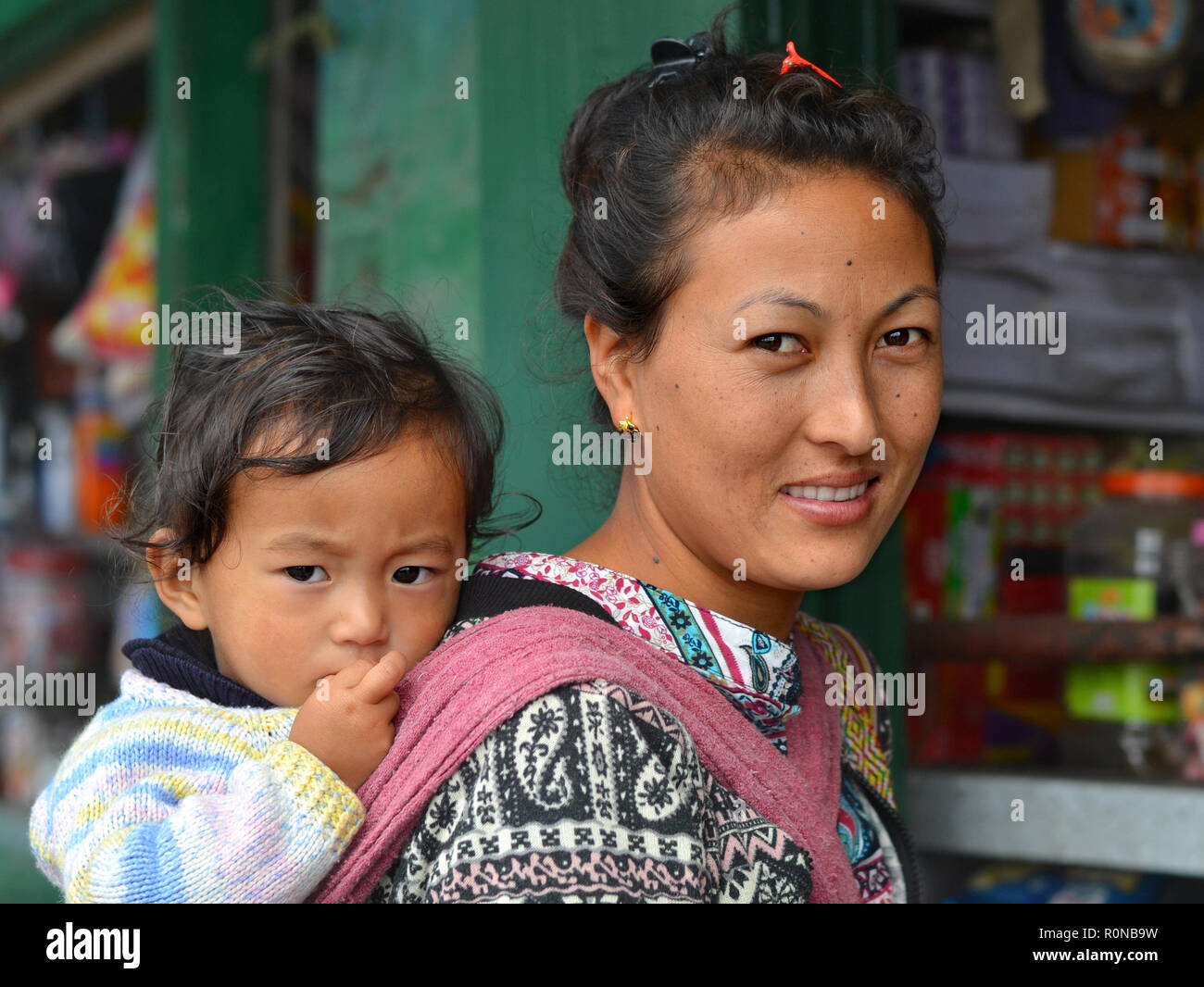 Indian mother and baby boy hi-res stock photography and images - Alamy