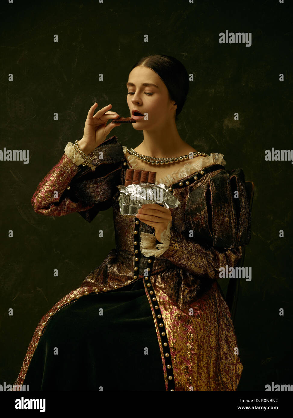 Girl chocolate bar hi-res stock photography and images - Alamy