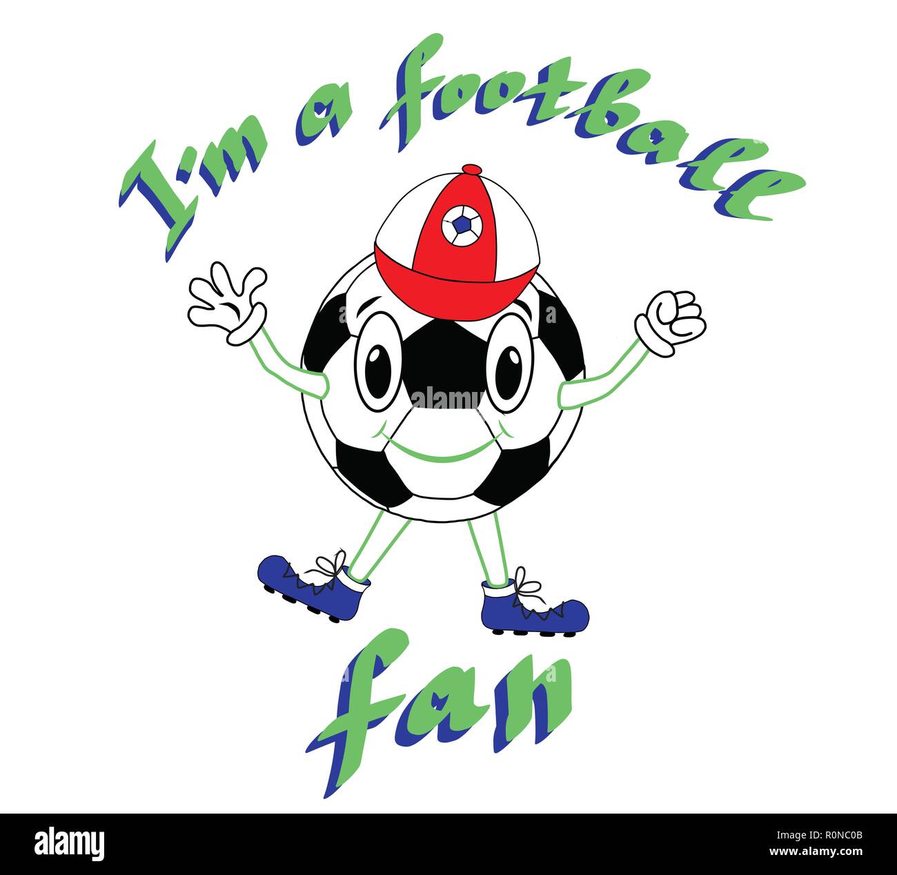 Funny soccerball Stock Vector Images - Alamy