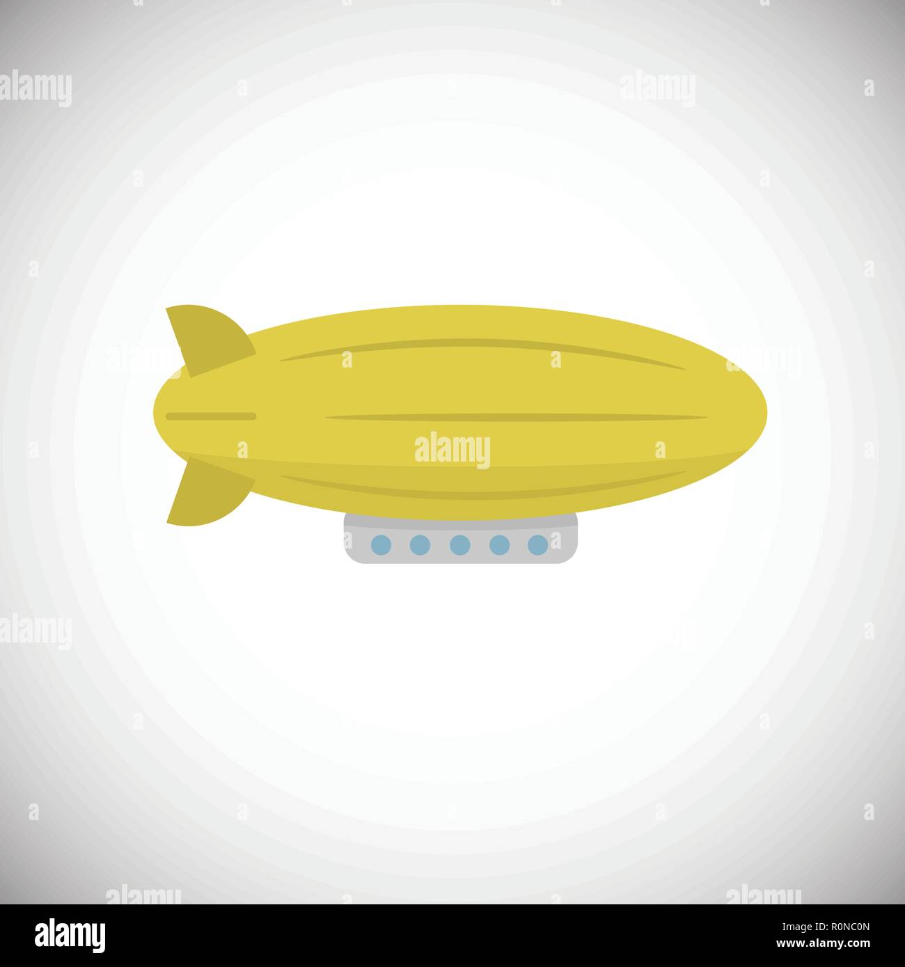 Yellow air ship aircraft icon on white bcakground Stock Vector Image ...