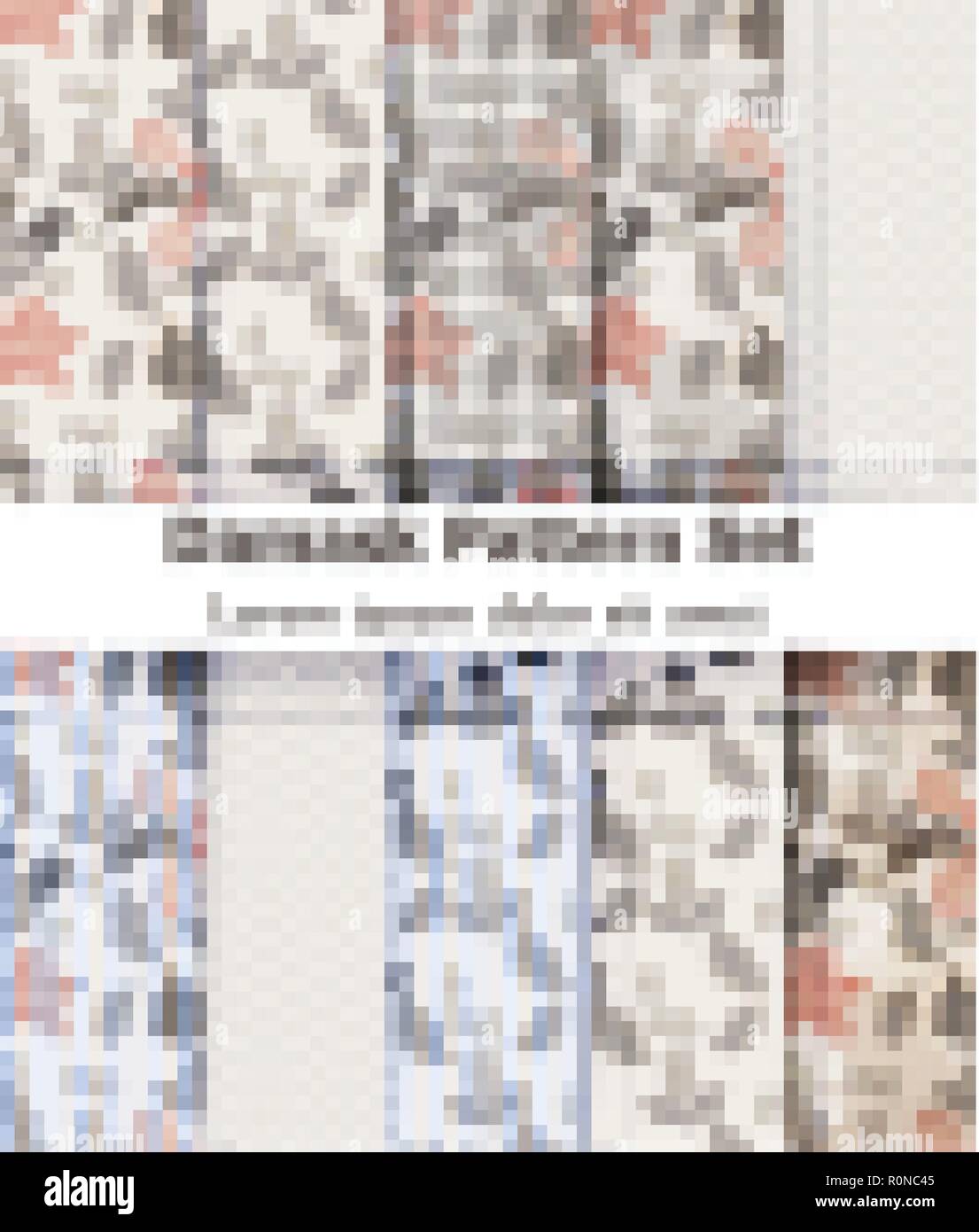 Vintage damask pattern set Vector. Old 30s style decoration textures ...