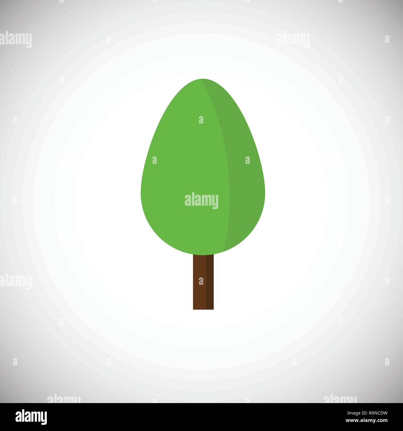 Green flat tree on white background icon Stock Vector Image & Art - Alamy