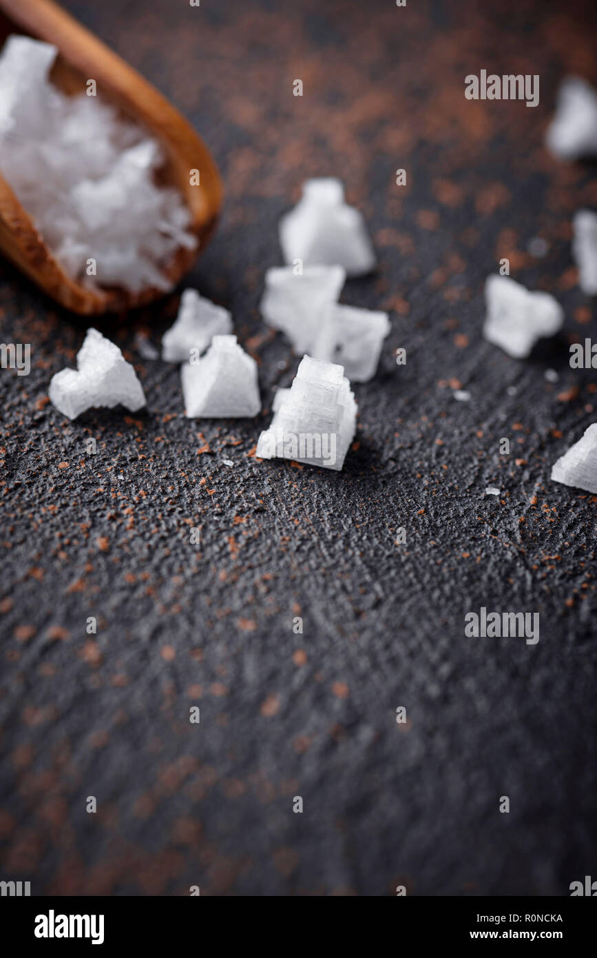 Pyramid flakes of sea salt Stock Photo - Alamy