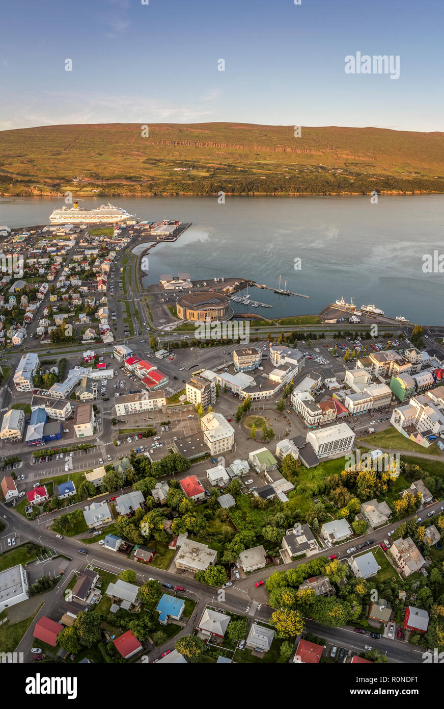 Aerial - Akureyri, Northern Iceland Stock Photo - Alamy