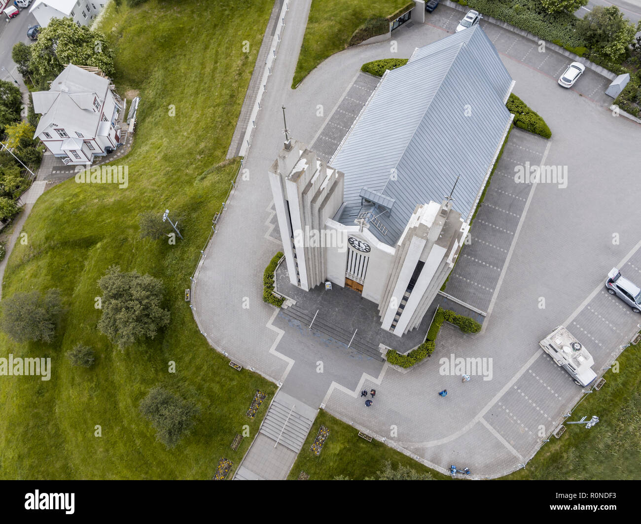 Akureyri Church, Iceland Stock Photo - Alamy