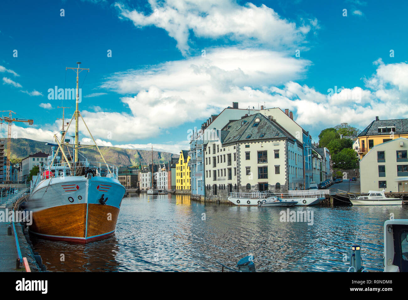 Alesund is a city in the Norwegian fjords Stock Photo - Alamy