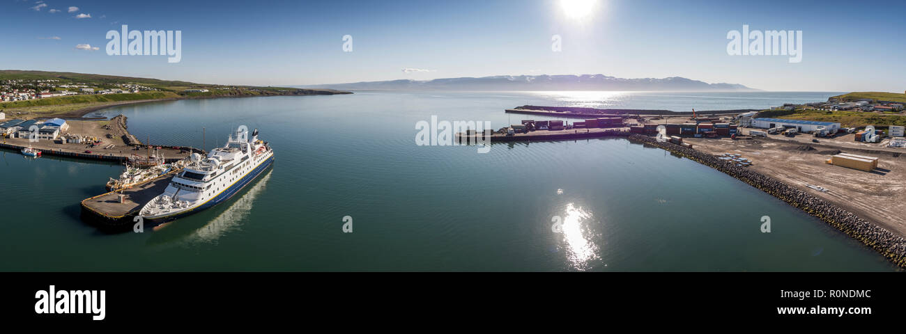 Harbor, Husavik, Northern, Iceland Stock Photo - Alamy