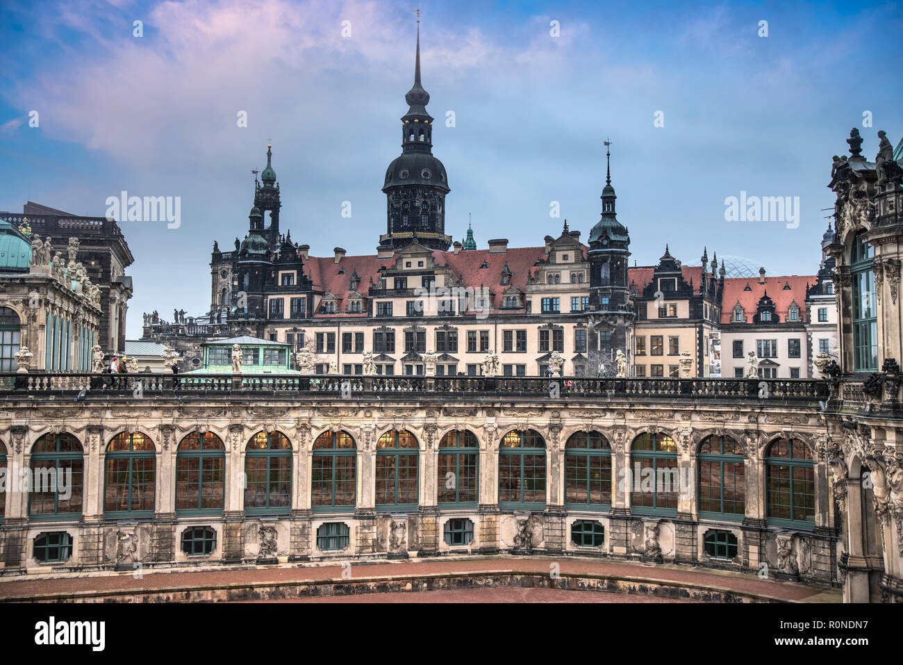 Dresden in Germany. architecture of the reconstructed old city Stock ...