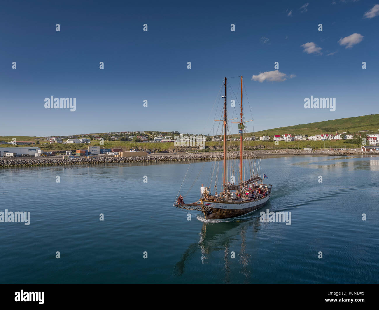 Harbor, Husavik, Northern, Iceland Stock Photo - Alamy