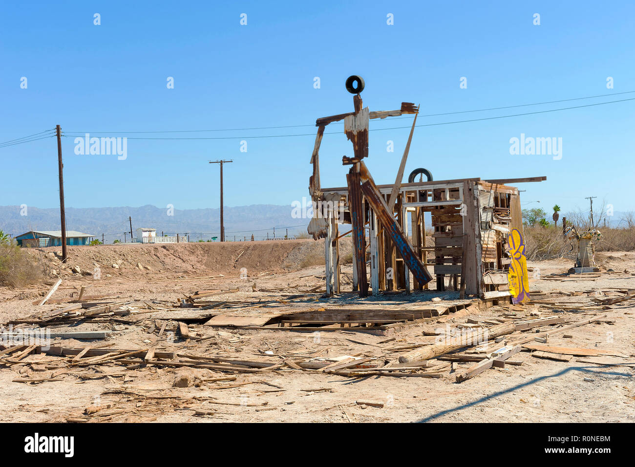 Bombay Beach on the Salton Sea, California, USA Stock Photo - Alamy