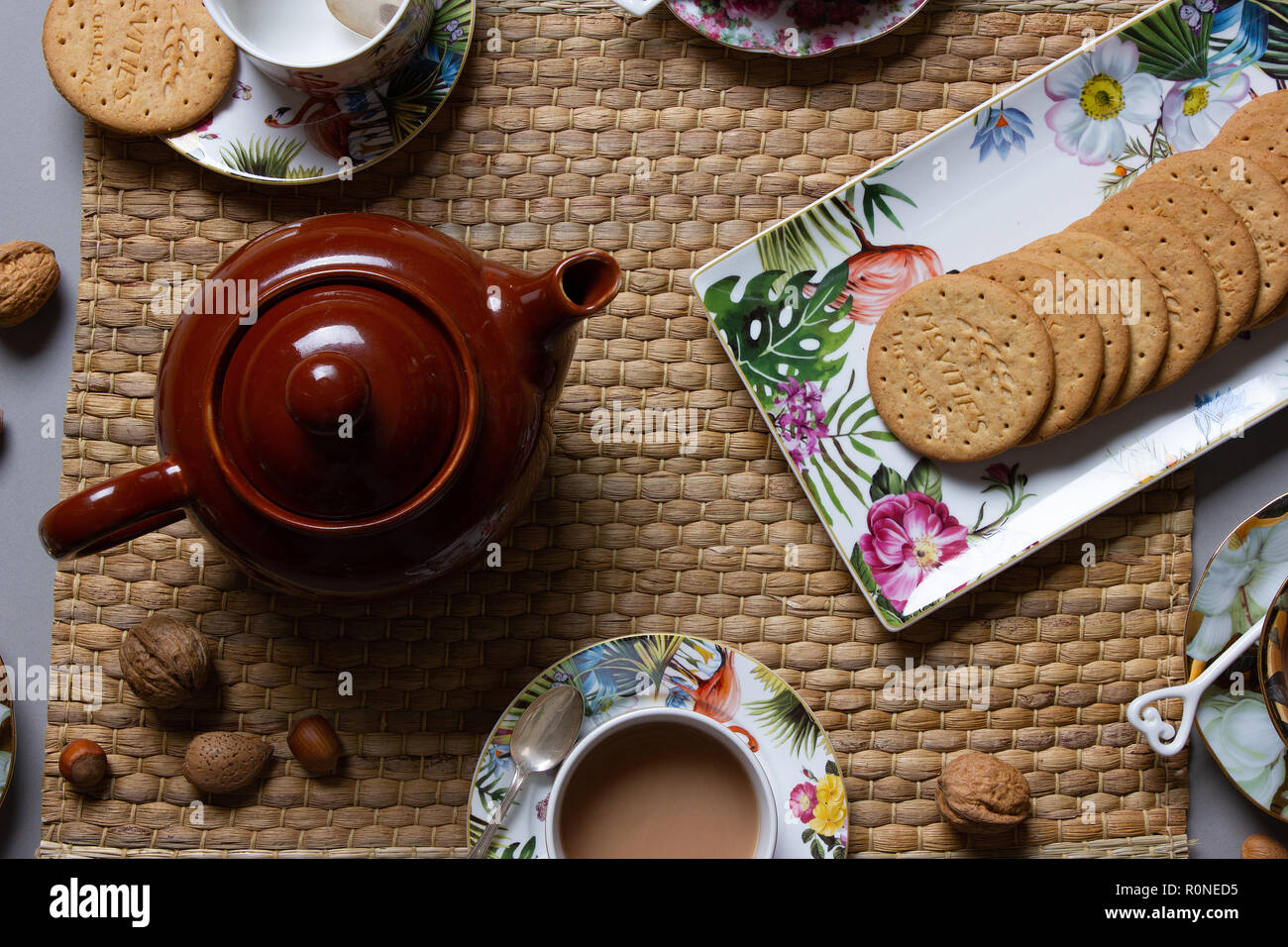 a fantastic image of afternoon tea, tea time, studio shot Stock Photo ...