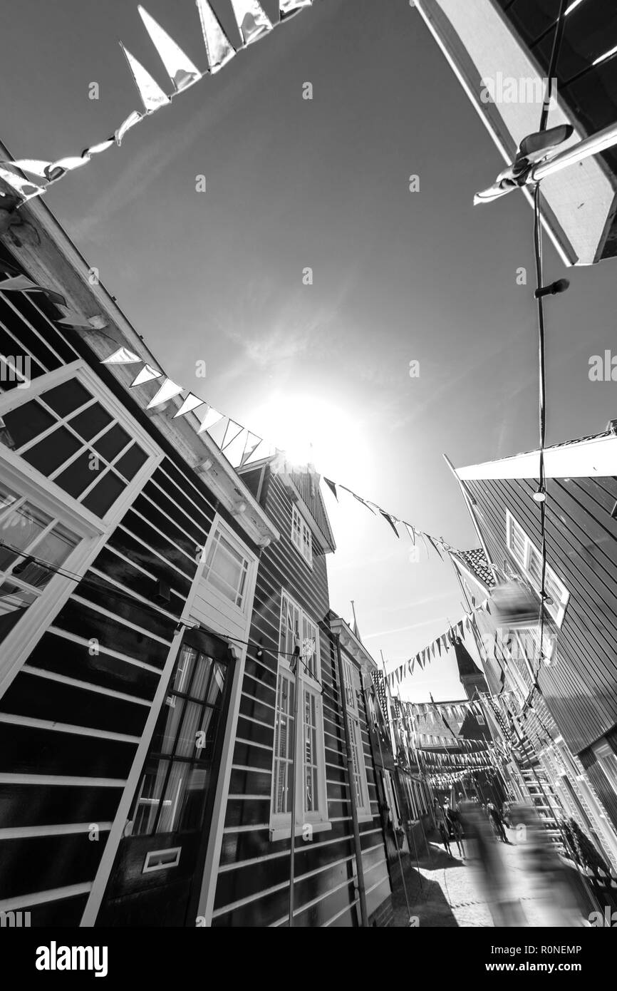 Port volendam netherlands Black and White Stock Photos & Images - Alamy