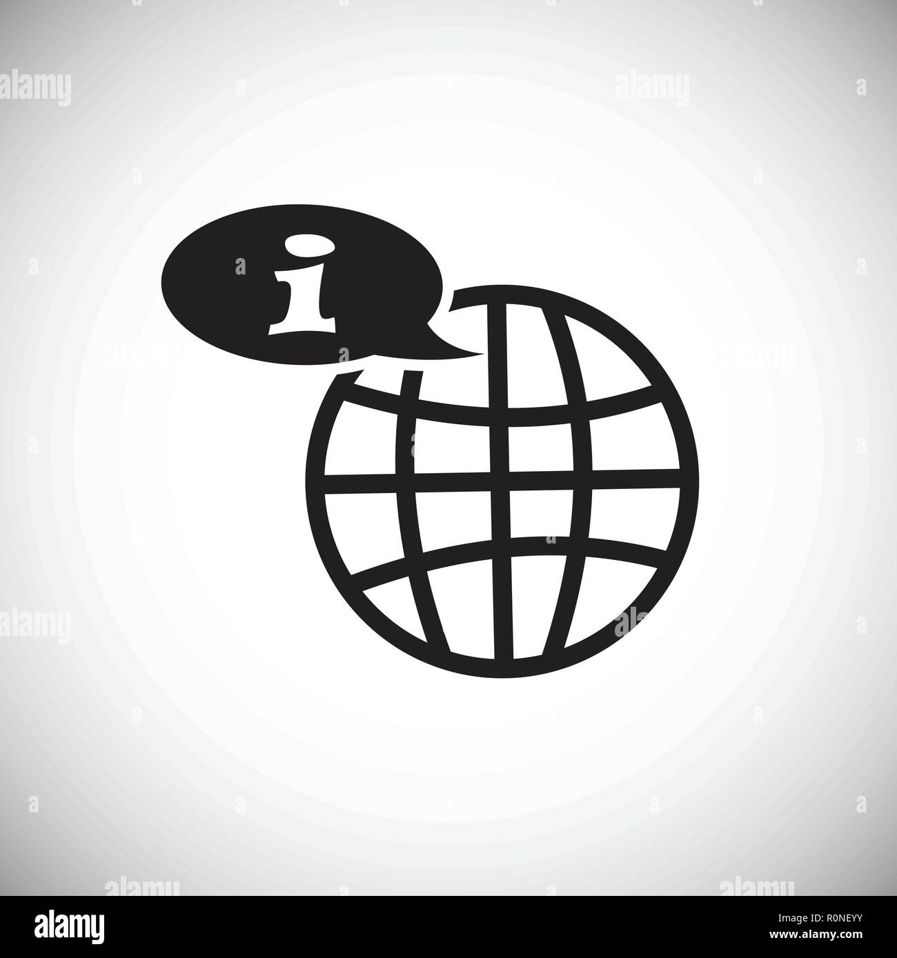 Global customer service on white background icon Stock Vector Image ...