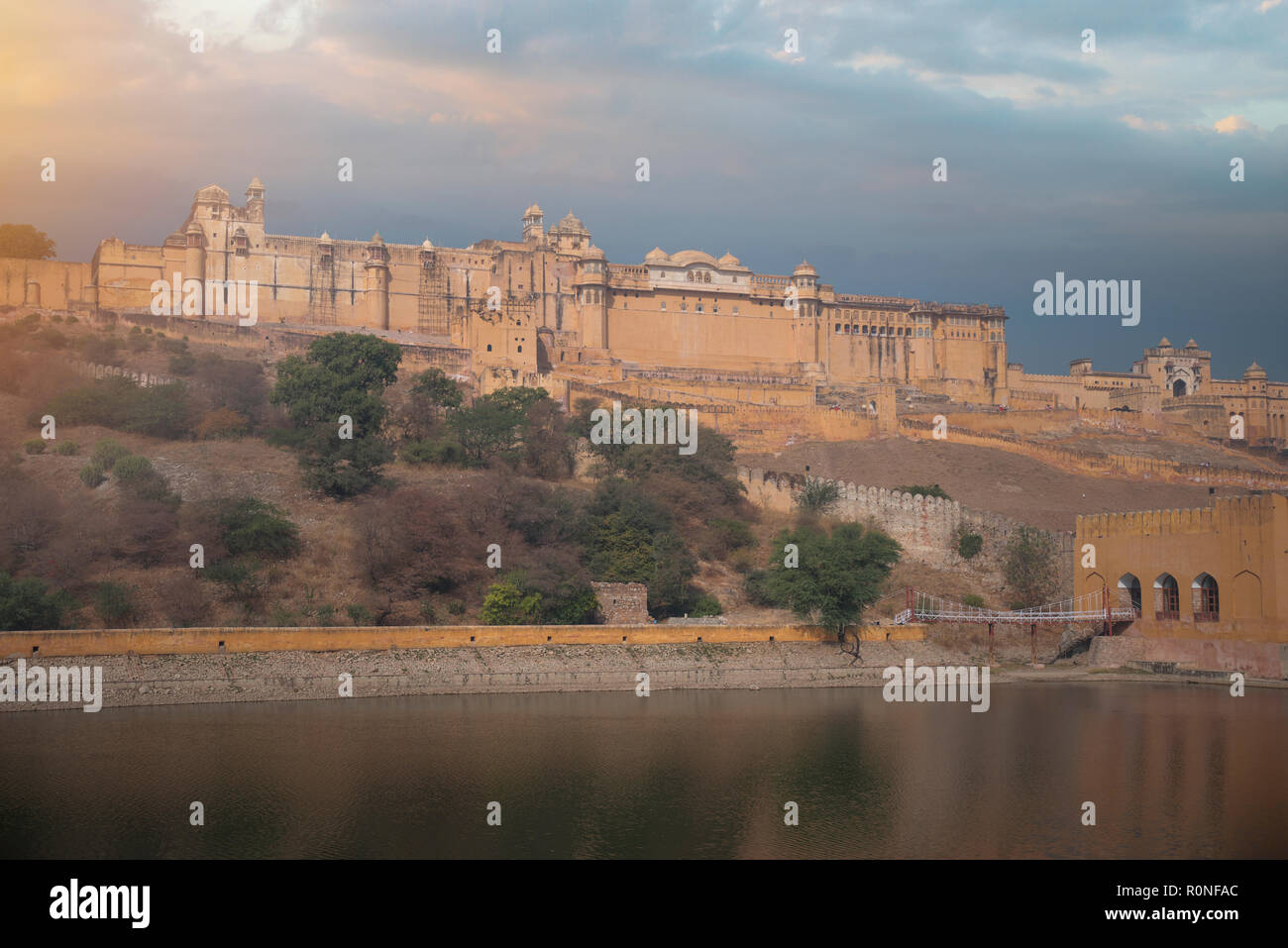Amber Fort or Amer - fortified residence of Raja . Black goat Stock ...