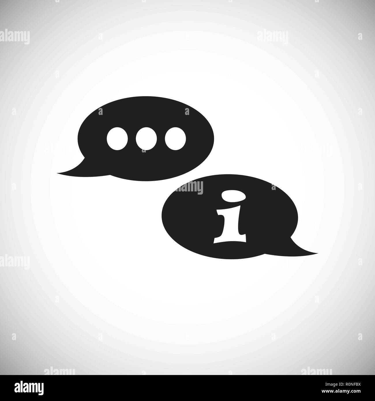 Customer support chat on white background icon Stock Vector Image & Art ...