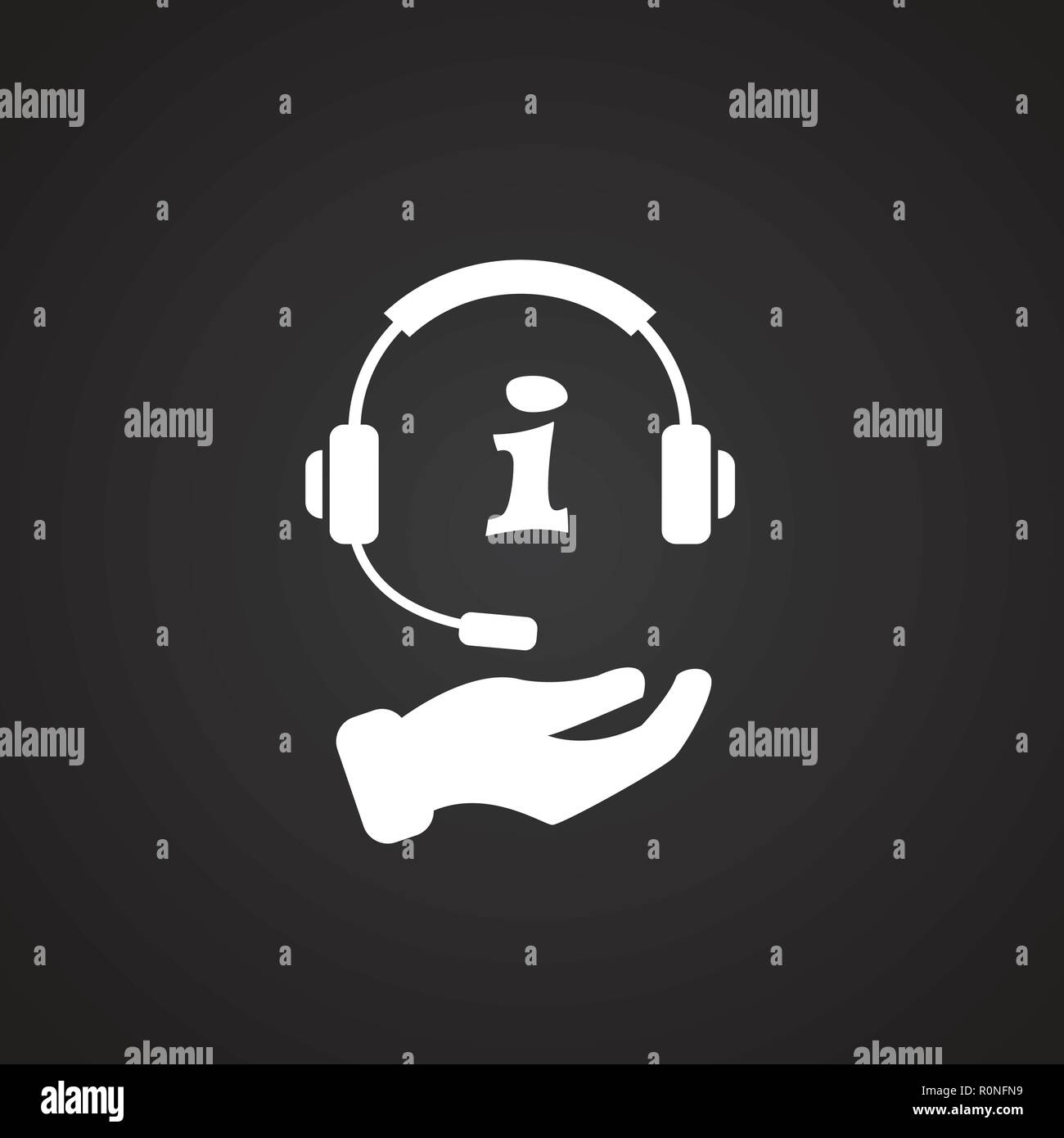 Customer care on black background Stock Vector Image & Art - Alamy