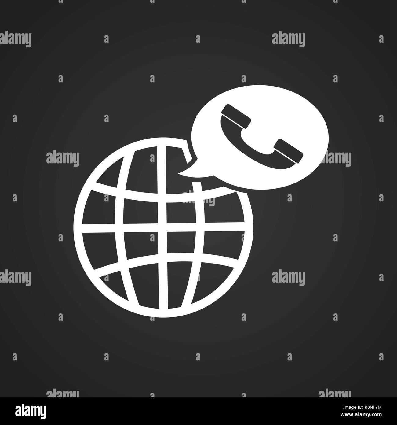 Global customer service on black background Stock Vector Image & Art ...