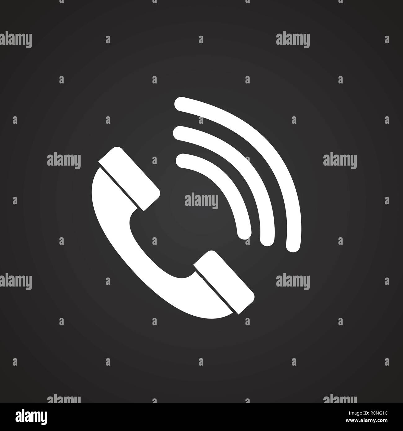 Customer call on black background Stock Vector Image & Art - Alamy