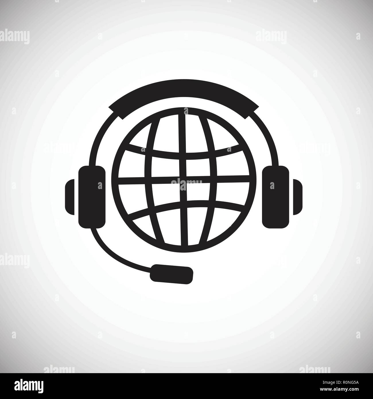 Global customer service on white background Stock Vector Image & Art ...