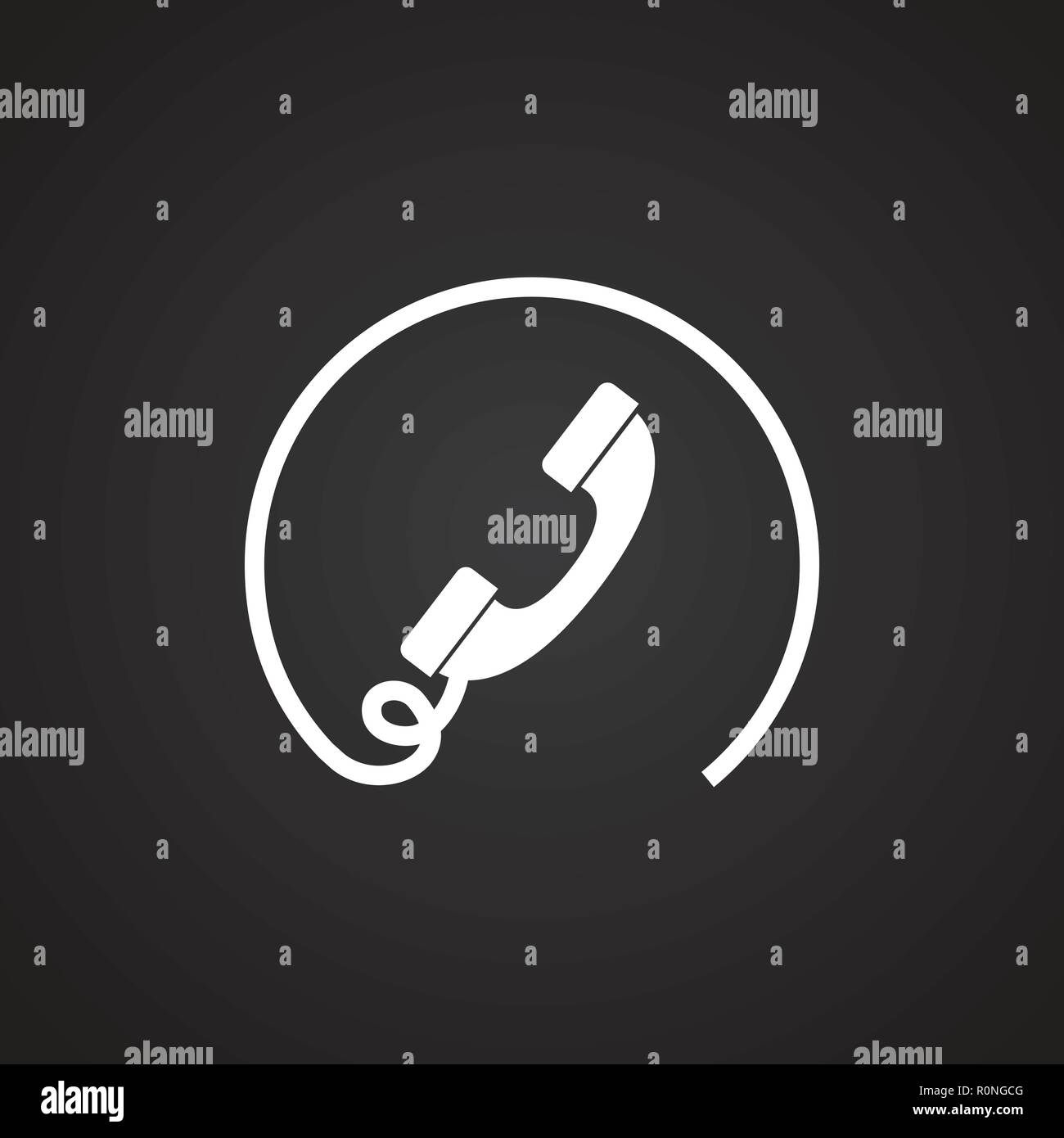 Customer call wire line on black background Stock Vector Image & Art ...