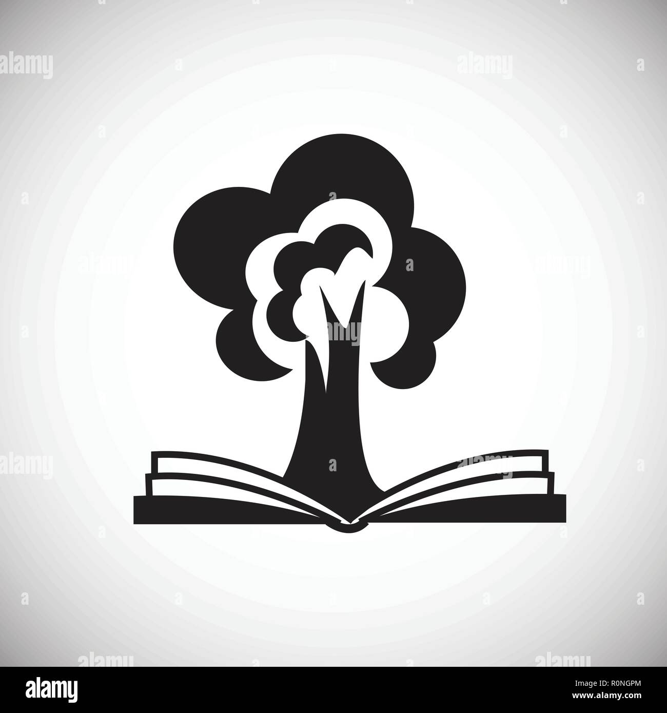 Tree of wisdom on book on white background Stock Vector Image & Art - Alamy