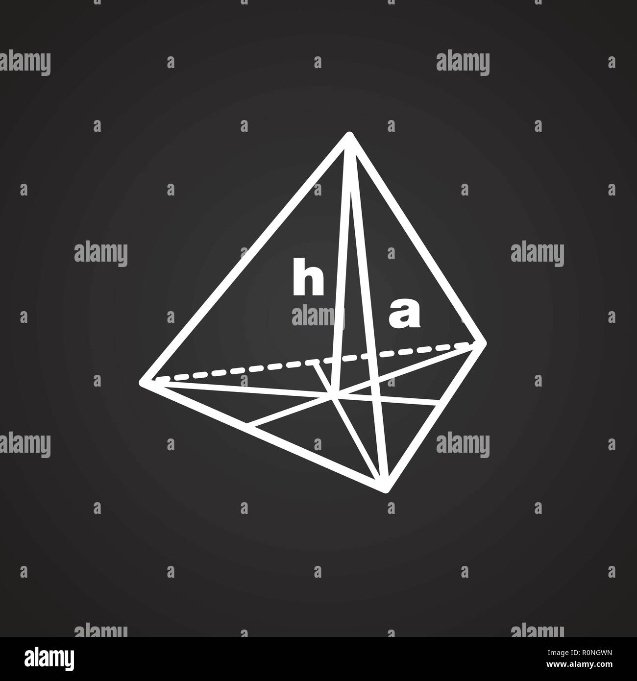 Symbol of geometry on black background Stock Vector Image & Art - Alamy