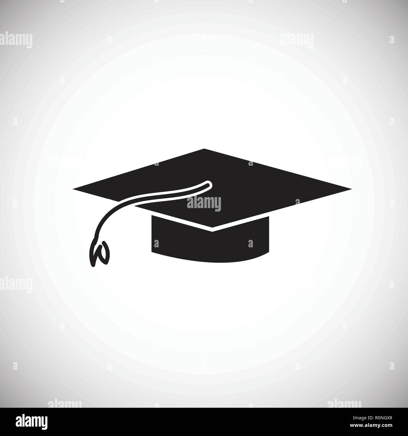 Graduation cap on white background Stock Vector Image & Art - Alamy