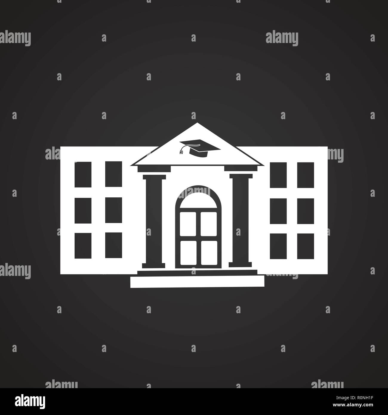 University building on black background Stock Vector Image & Art - Alamy