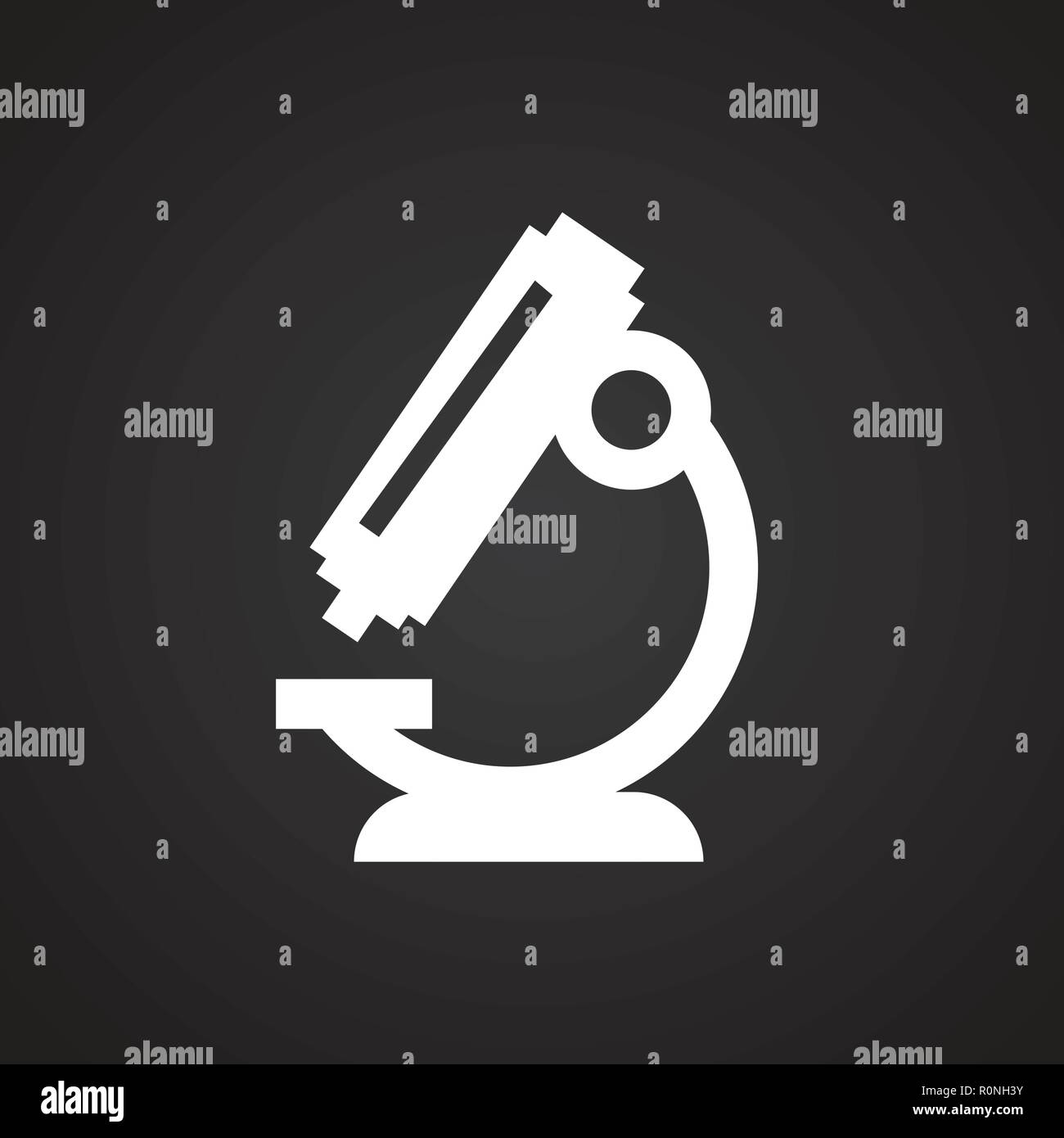 College microscope on black background Stock Vector Image & Art - Alamy