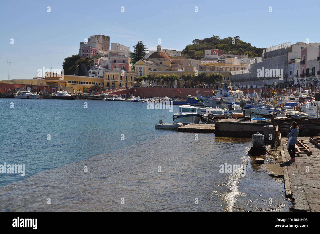 Harbour at Ponza Island, Italy Stock Photo - Alamy