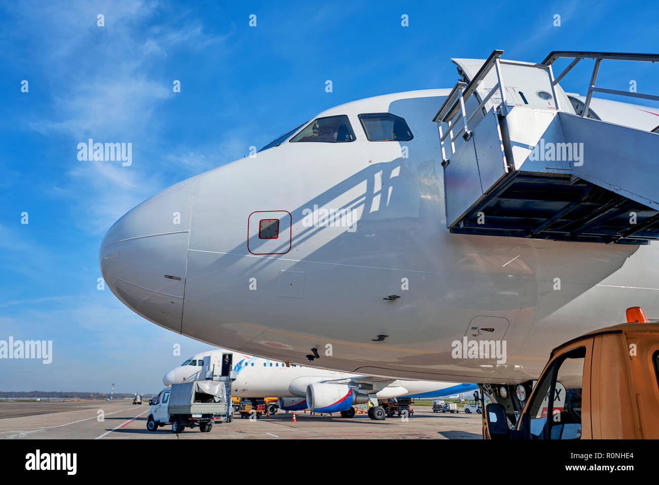 aircraft at the airport Stock Photo - Alamy