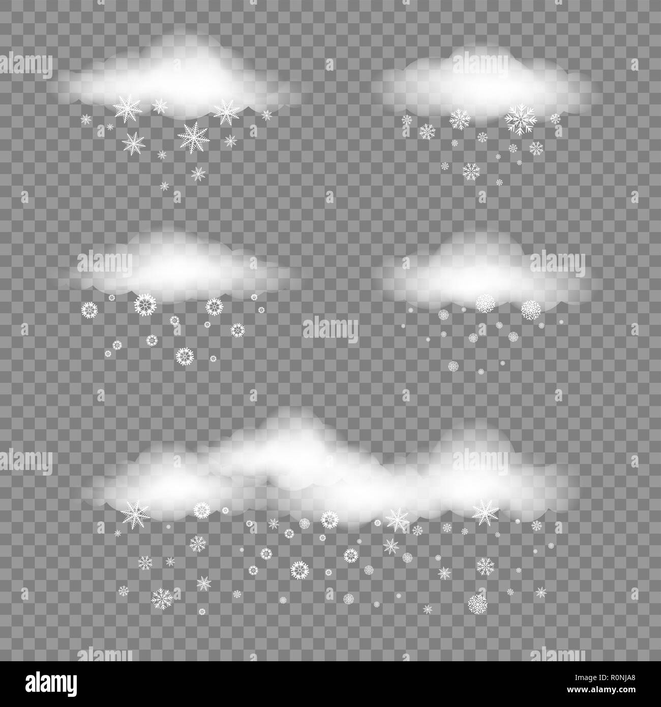 white clouds and snowfall Stock Vector Image & Art - Alamy